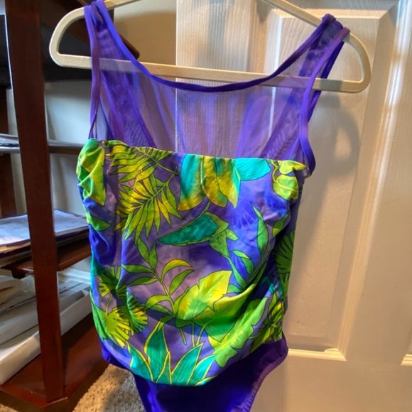 Miraclesuit | Swim | Miraclesuit Mesh Purple Multi Color One Piece ...